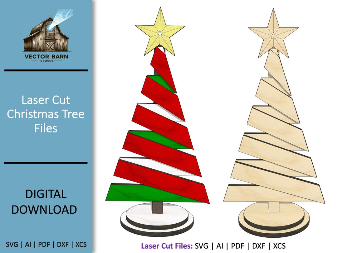 Christmas Tree Svg Files, Laser Cut Files, Xtool Files, Glowforge Files ...