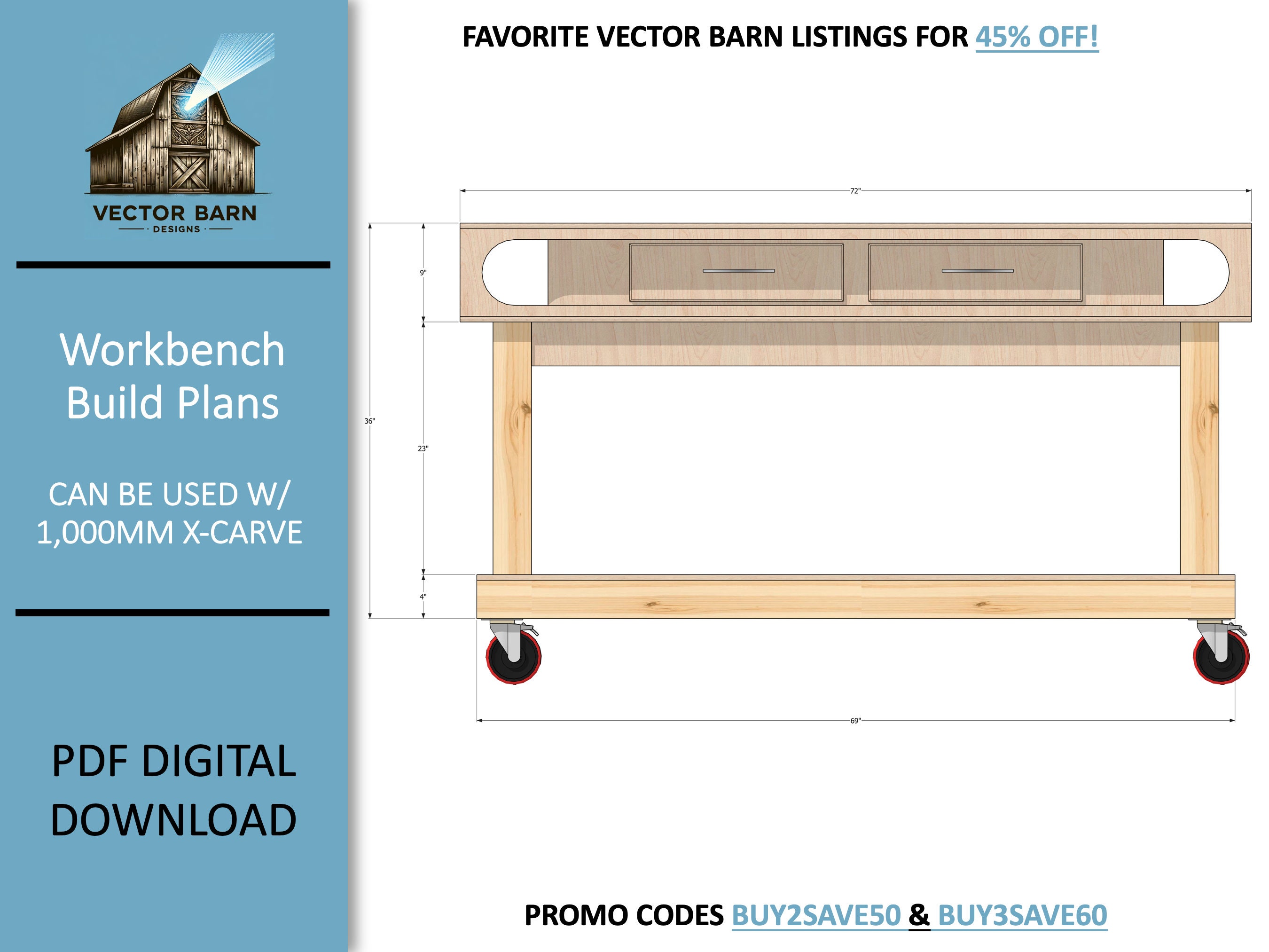 Workbench Build Plans CNC Table With Storage Inventables 1,000mm X ...