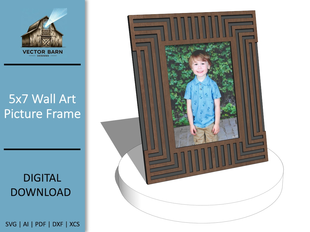 Picture Frame SVG Files Laser Cut Files Glowforge Laser Cut Files Xtool ...