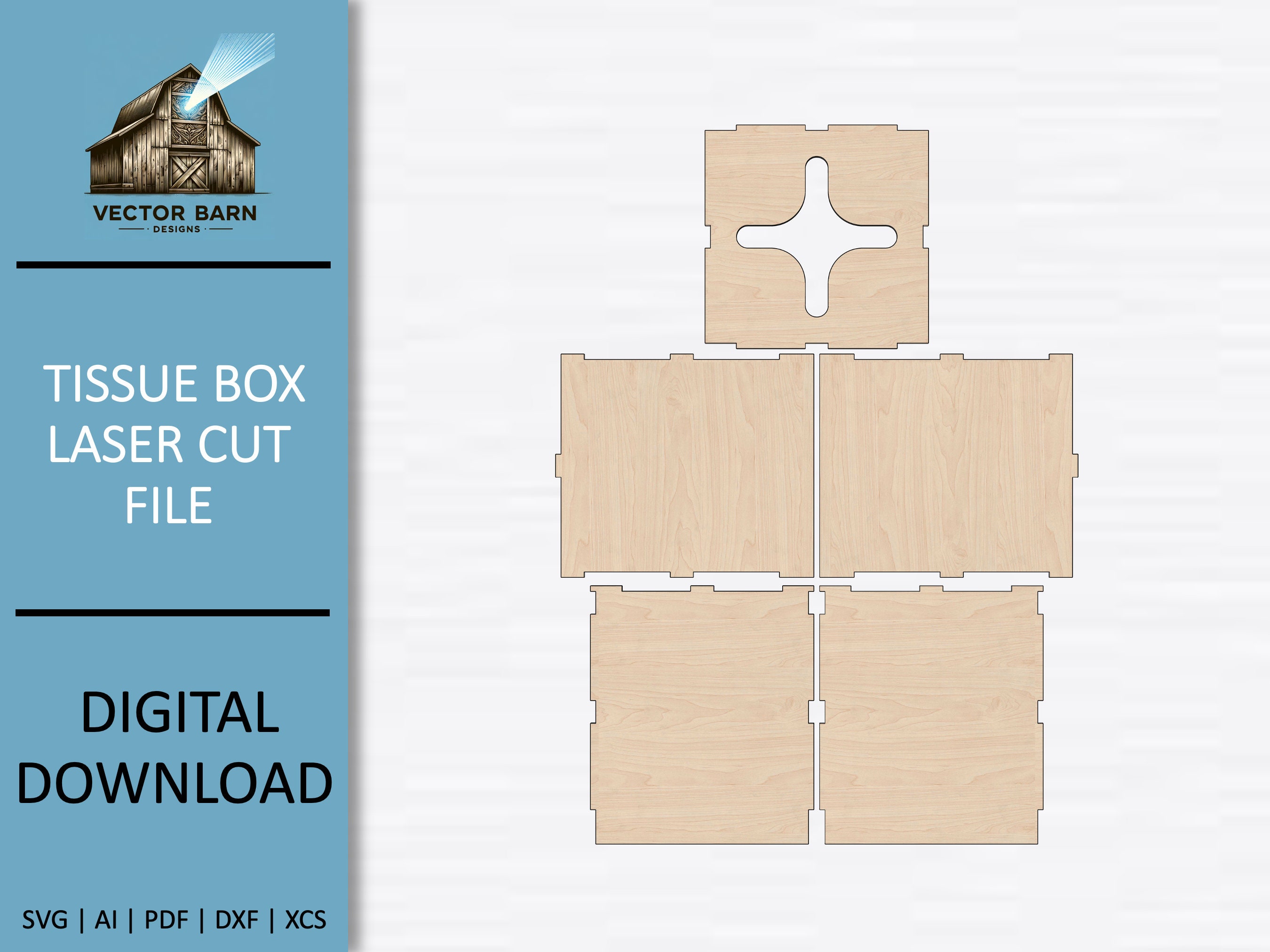 Tissue Box Cover SVG File, Laser Cut Files, Glowforge Cut Files, Xtool ...