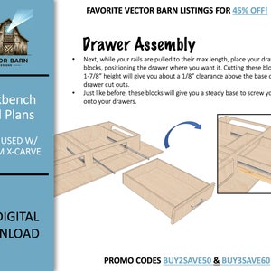 CNC Table Workbench Plans | 1000mm X-carve, Storage (PDF Plans) - Etsy