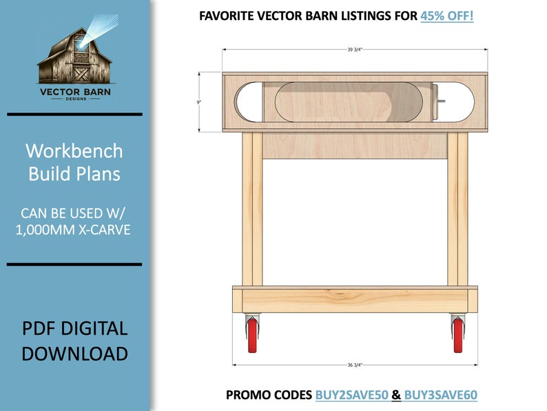 Workbench Build Plans CNC Table With Storage Inventables 1,000mm X ...