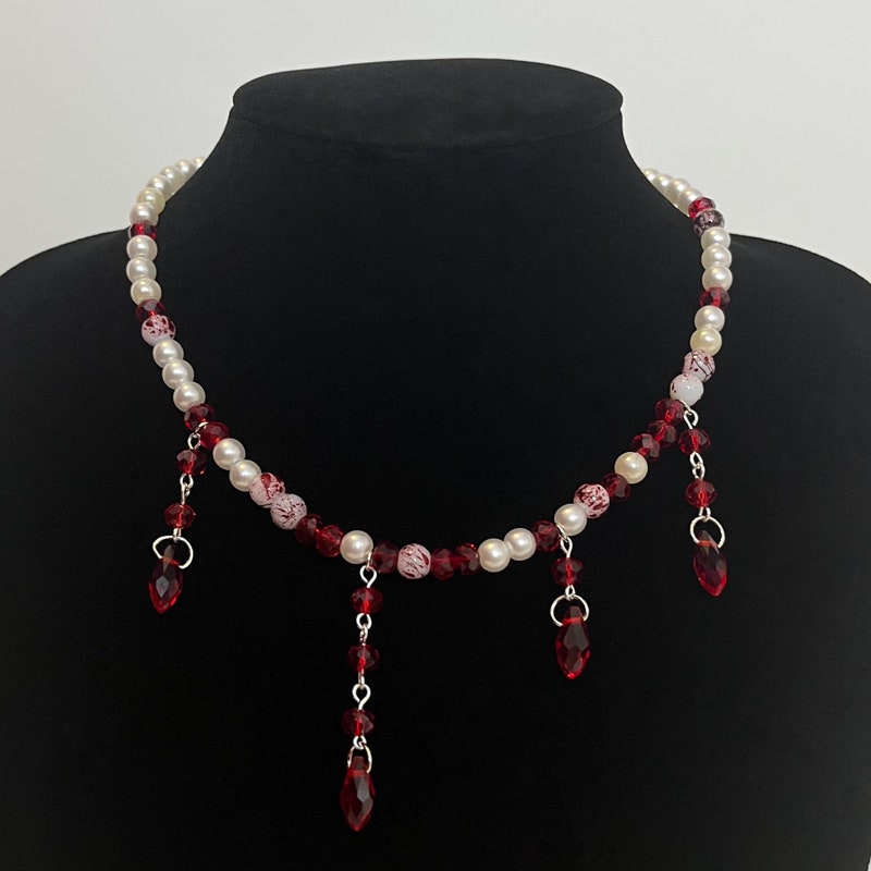 Blood Pearl Necklace - Etsy