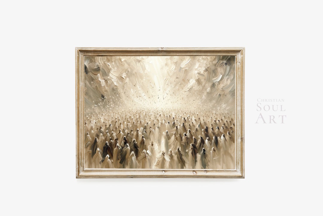 Jesus Feeds the 5000, God Provides, Jesus Art, Bible Art, WALL Art ...