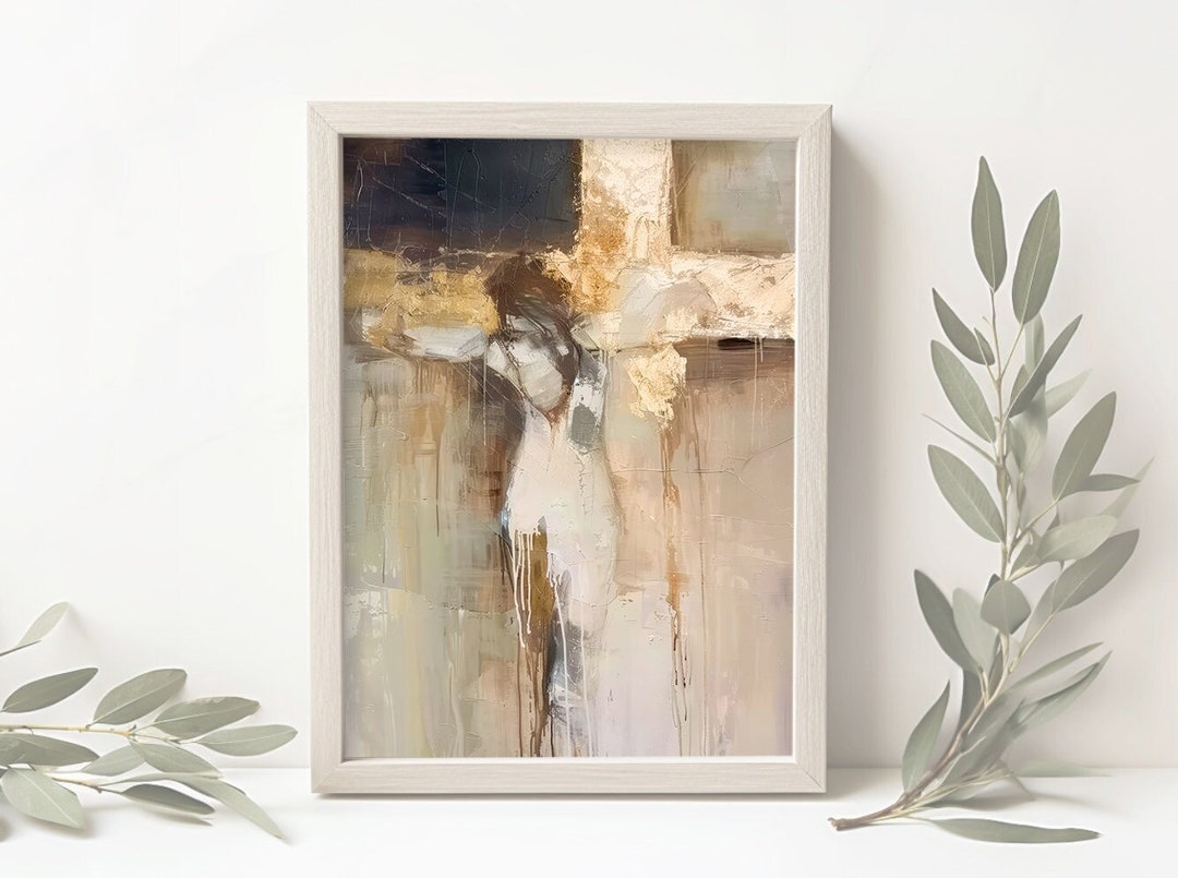 Abstract Christian Modern Art | Subtle Jesus on the Cross |christ ...