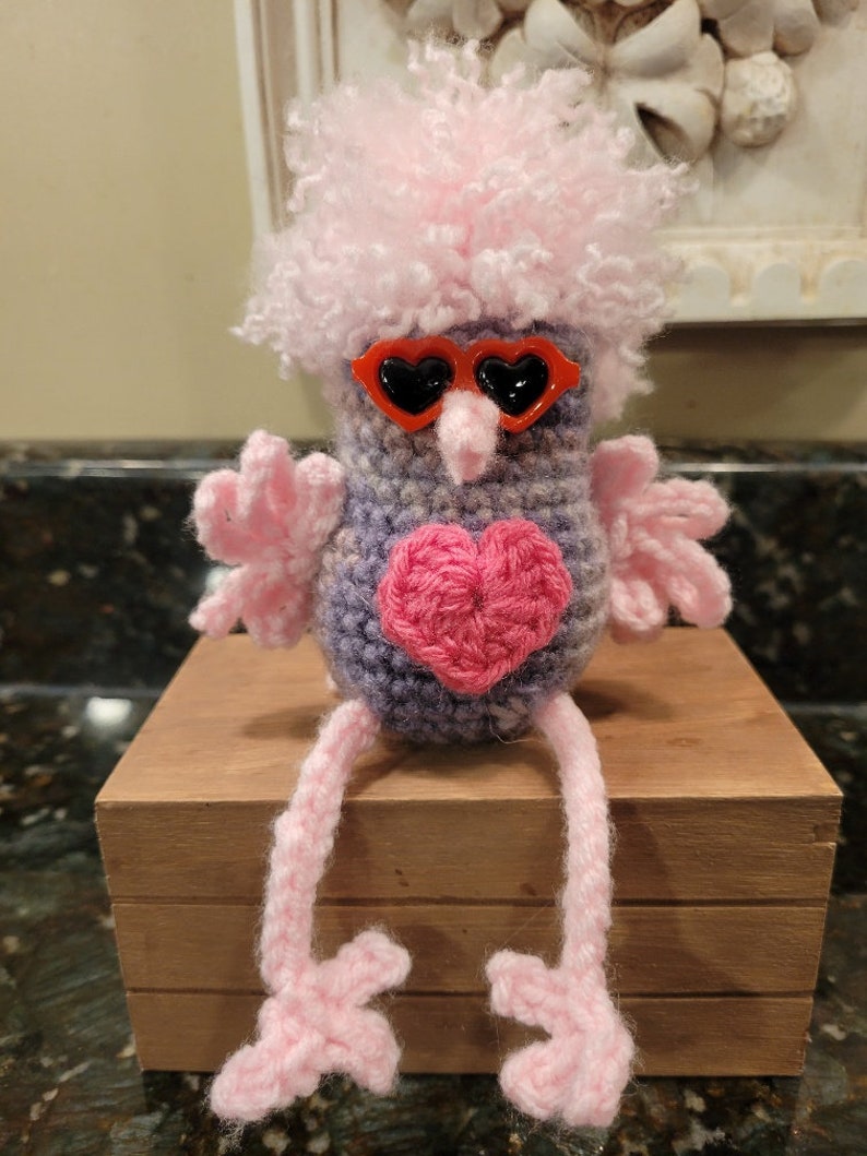 Valentina the Glam Chick, Crochet Handmade/funky Chickens/emotional ...