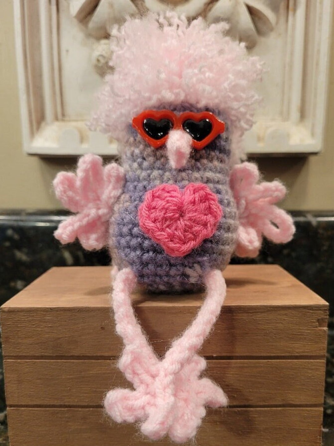 Valentina the Glam Chick, Crochet Handmade/funky Chickens/emotional ...