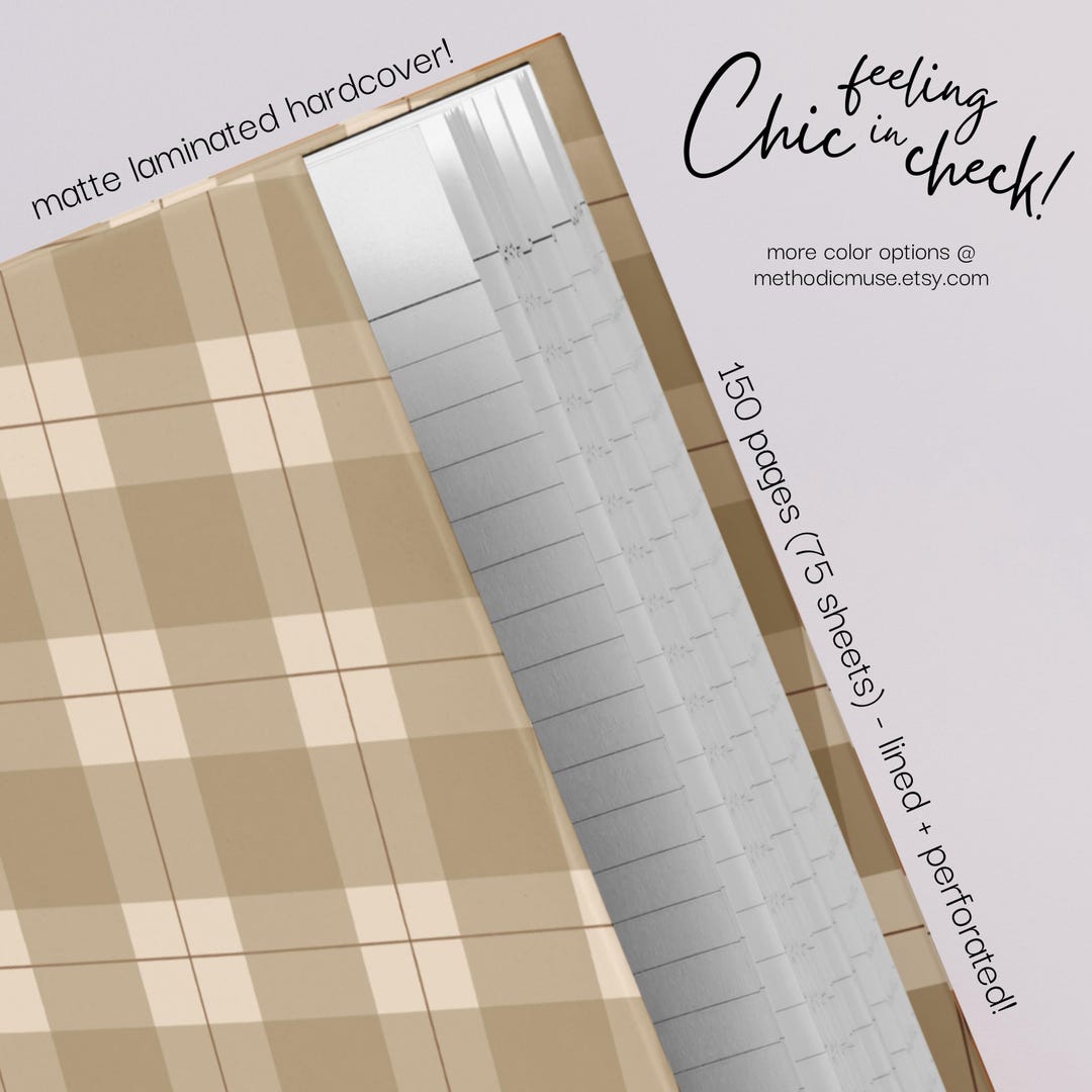 Hardcover Journal - Lined & Perforated Notebook for Study, Work, Diary ...