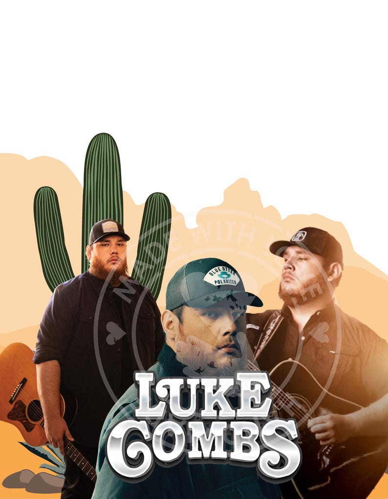 Luke Combs PNG, Tshirt Design, SVG, Transparent Background Png - Etsy