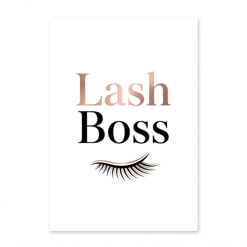 Lash Boss Wall Art, Chic Lash Artist Decor (digital Download) - Etsy UK