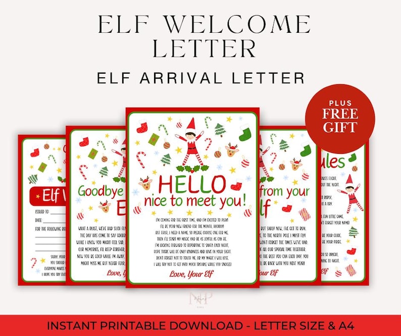 Editable Elf Arrival Letter Magical First-time Elf Visit Elf Kit ...