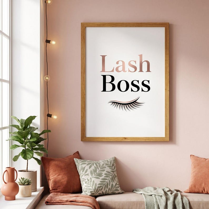 Lash Boss Wall Art, Chic Lash Artist Decor (digital Download) - Etsy UK