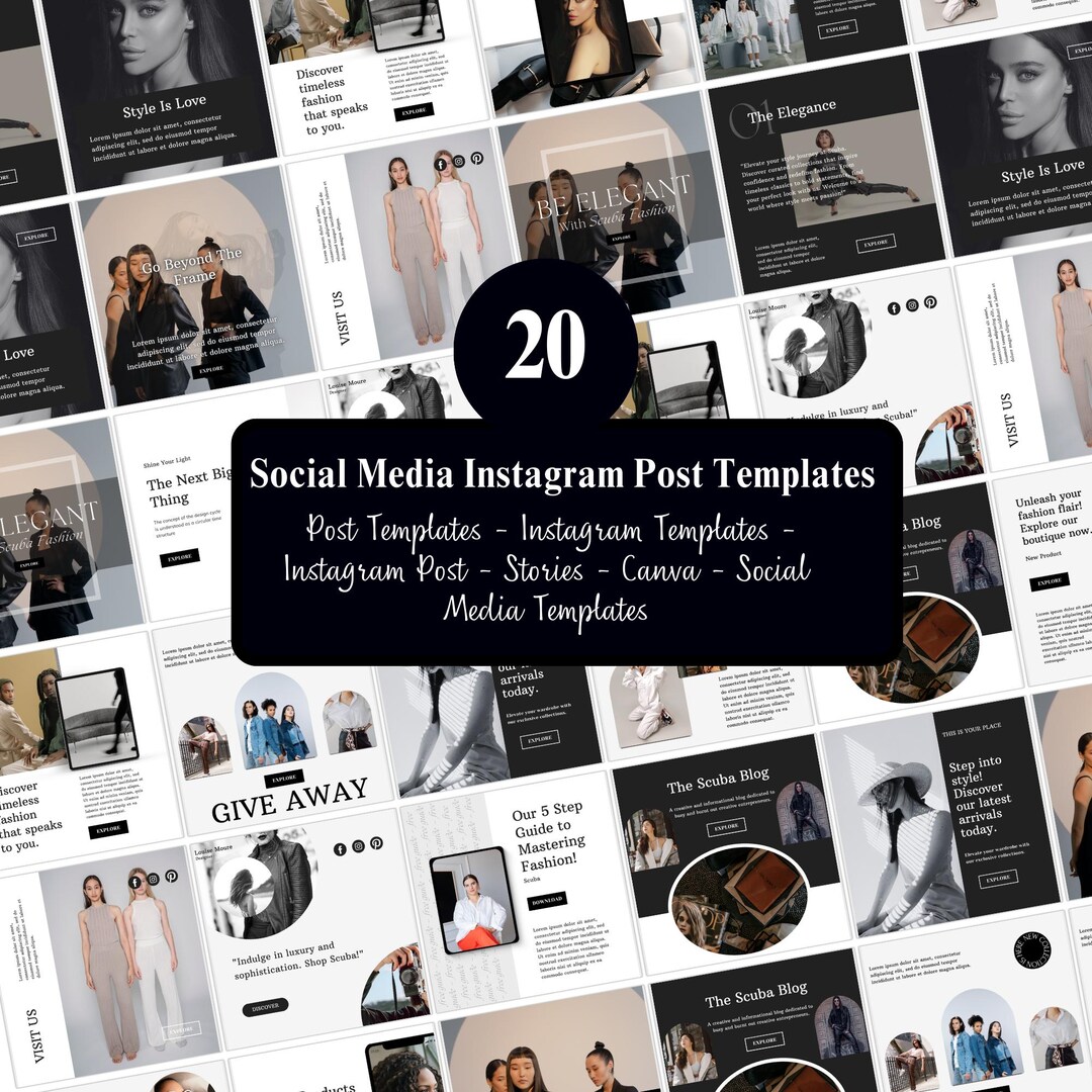 Social Media Editable Templates for Social Media Instagram Posts ...