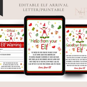 Editable Elf Arrival Letter | Magical First-time Elf Visit | Elf Kit ...