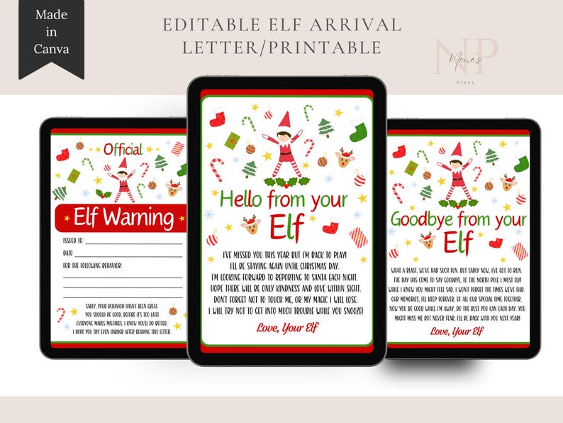 Editable Elf Arrival Letter | Magical First-time Elf Visit | Elf Kit ...