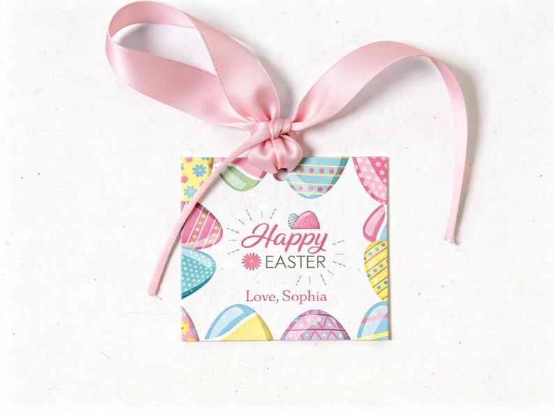 Editable Easter Gift Tags | Printable Favor Tags, Canva Template ...