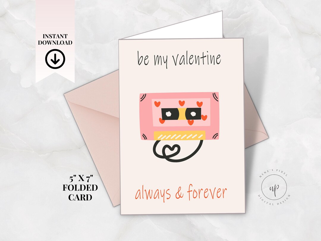Be My Valentine Card | Printable Valentines Cards | Witty Valentine's ...