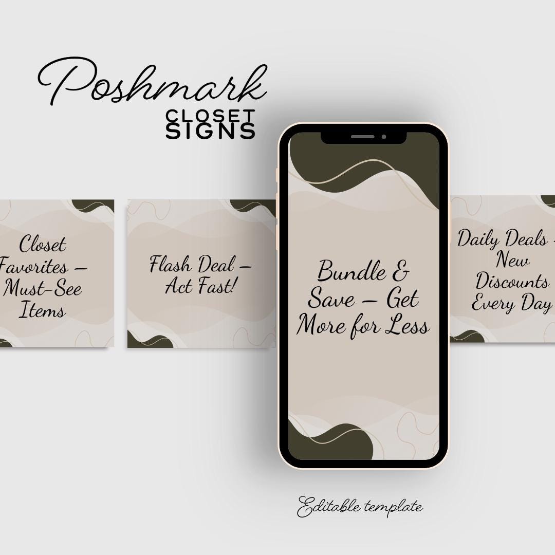 Poshmark Closet Signs, Editable Banner & Template, Instant Download ...