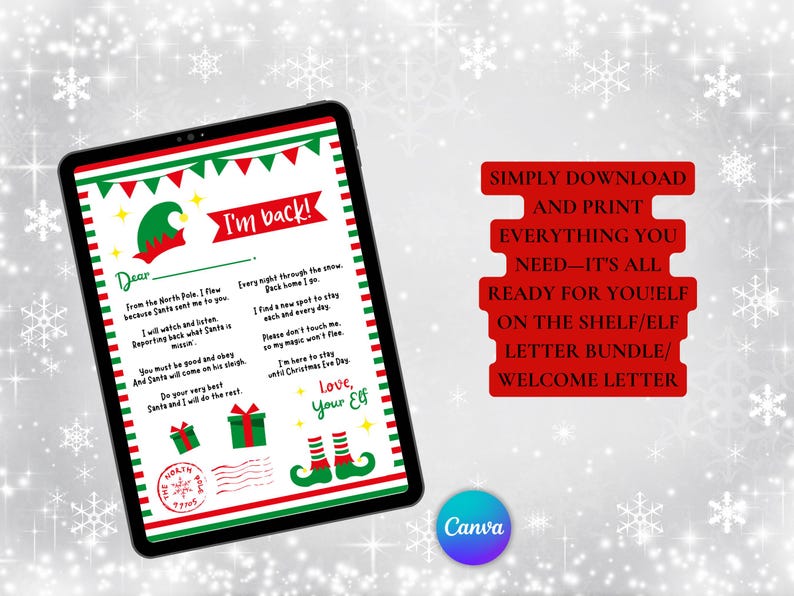 Editable Elf Arrival Letter | Magical First-time Elf Visit | Elf Kit ...
