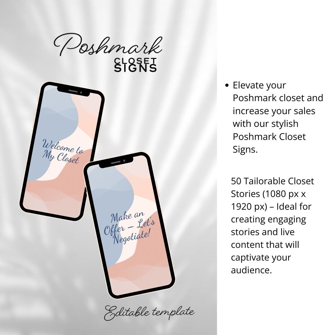 50 Editable Poshmark Stories – Instant Download, Canva Customizable ...