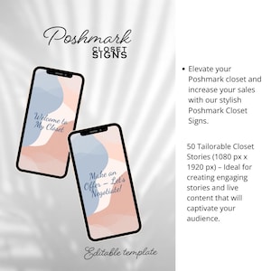 50 Editable Poshmark Stories – Instant Download, Canva Customizable ...