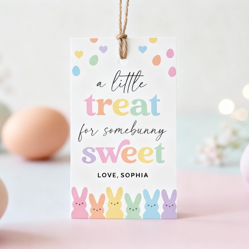 Happy Easter Peeps Tag - Etsy