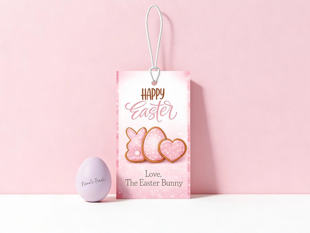Editable Easter Gift Tags | Printable Favor Tags, Canva Template ...