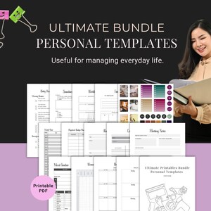 Ultimate Life Planner Printable PDF Templates for Monthly Weekly Daily ...