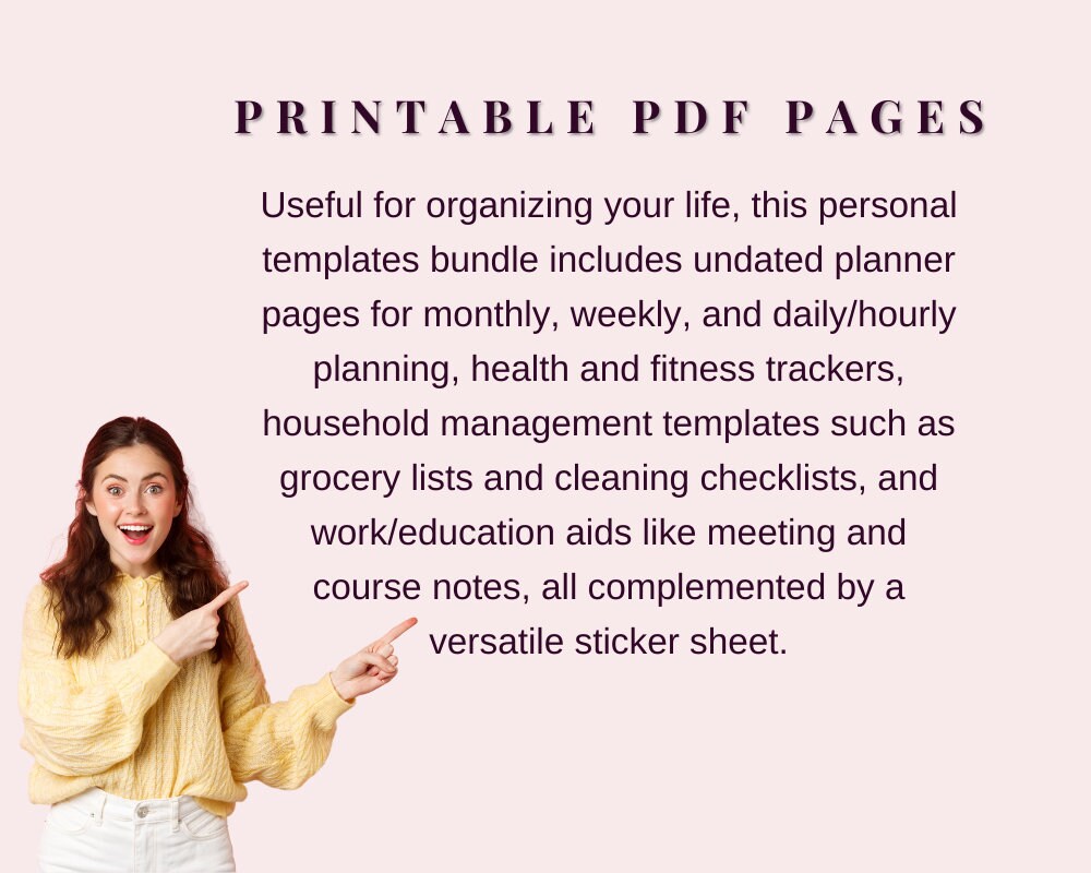 Ultimate Life Planner Printable PDF Templates for Monthly Weekly Daily ...