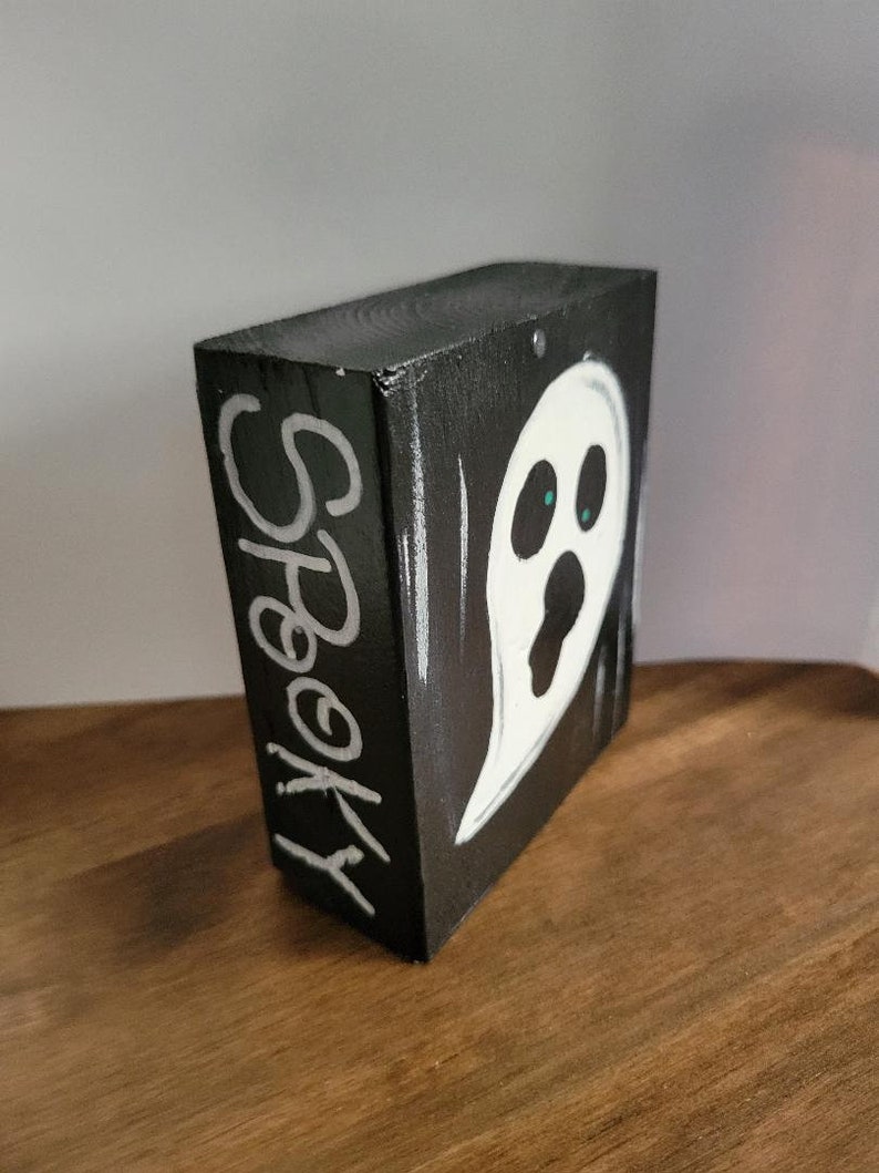 Halloween Shelf Sitter Décor Ghost Block - Etsy
