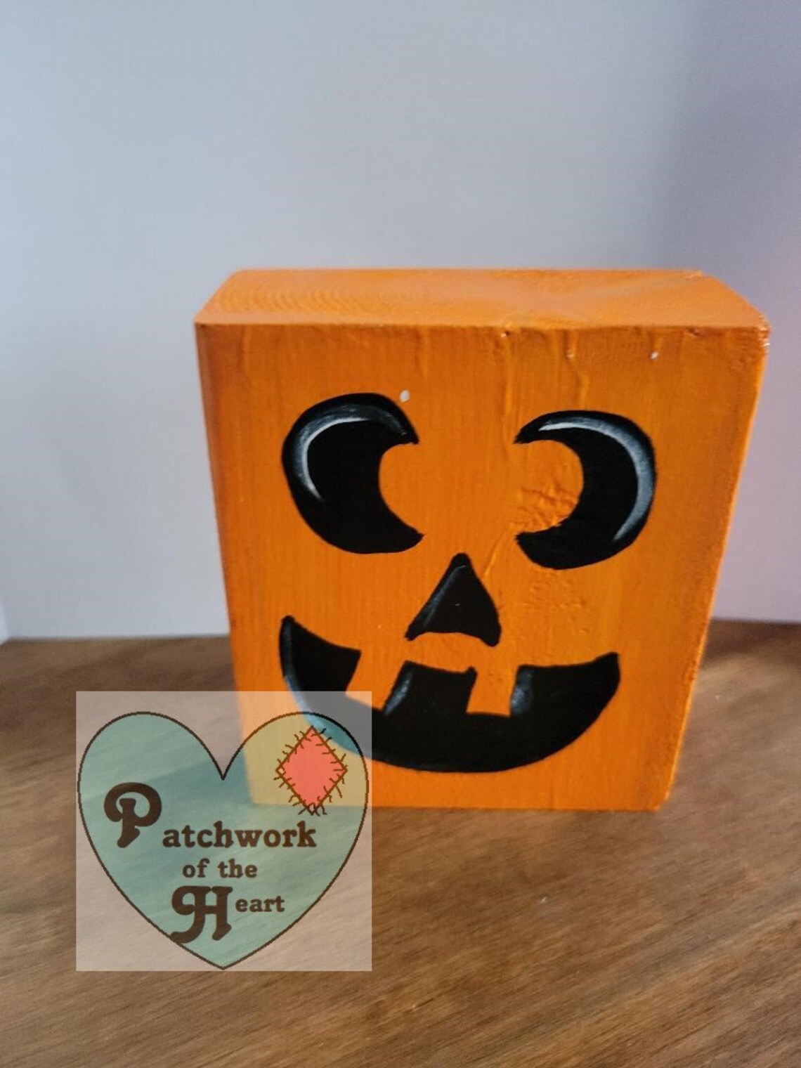 Halloween Shelf Sitter Pumpkin Block - Etsy