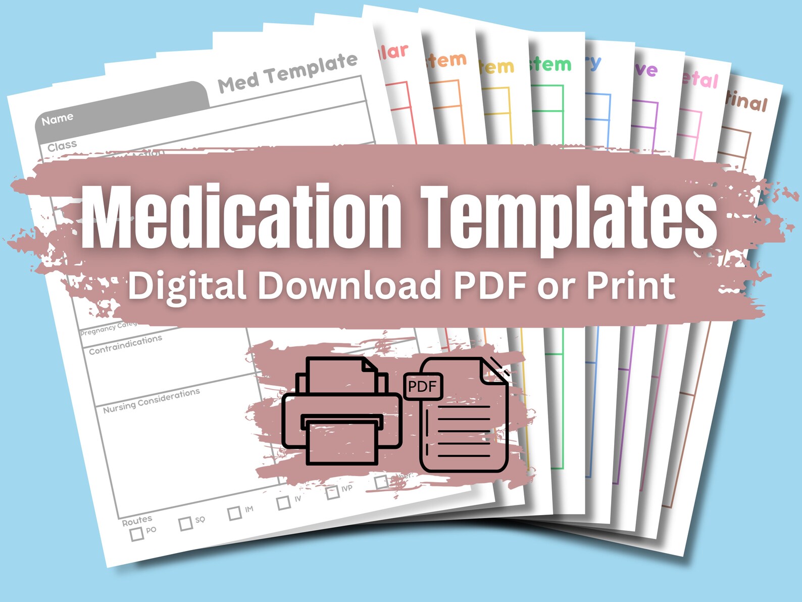 Blank Medication Templates | Nursing School Study Guide | NCLEX ...