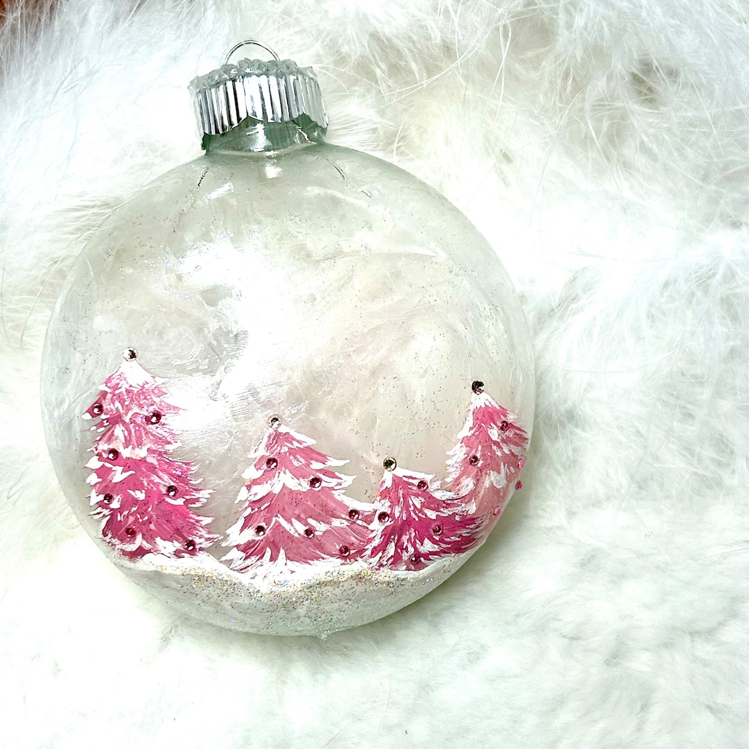 Pink Christmas Trees Ornament - Etsy