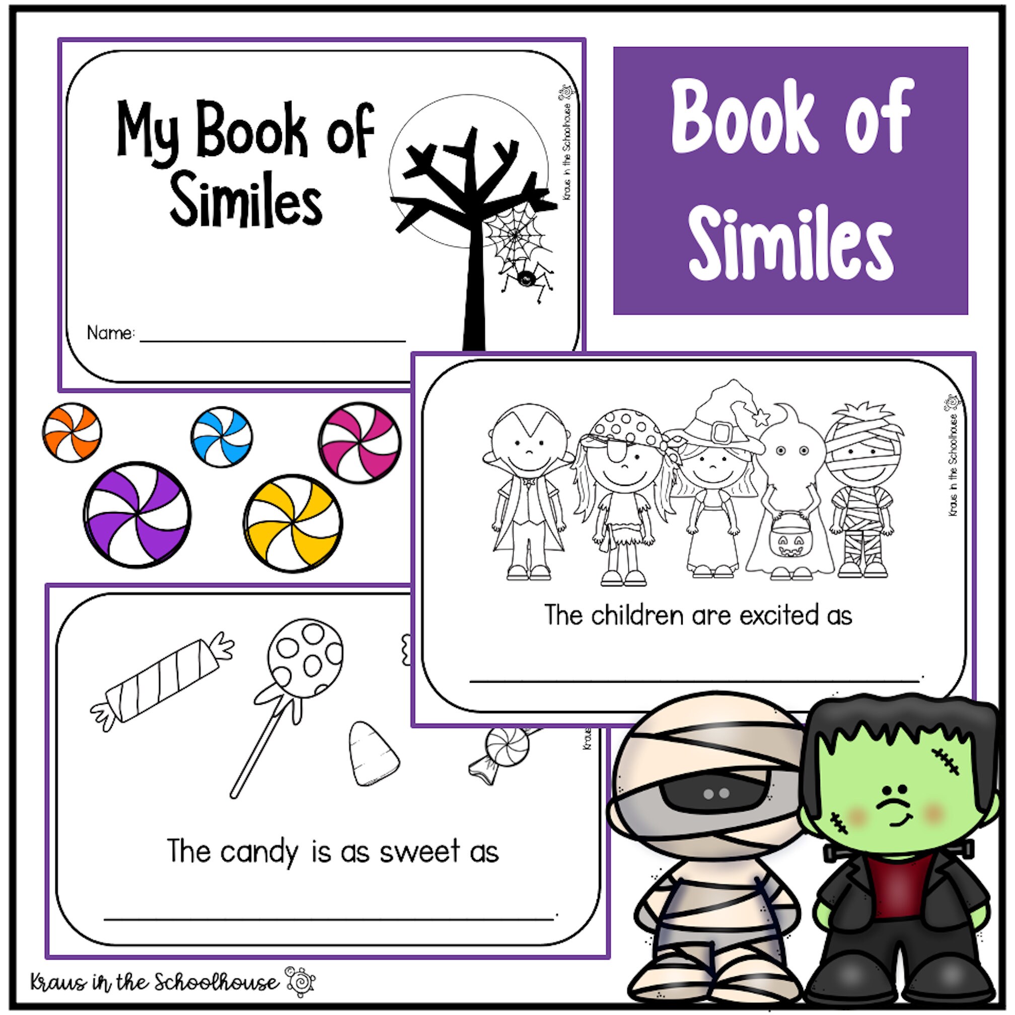 Halloween Similes Figurative Language Similes Activities Similes ...