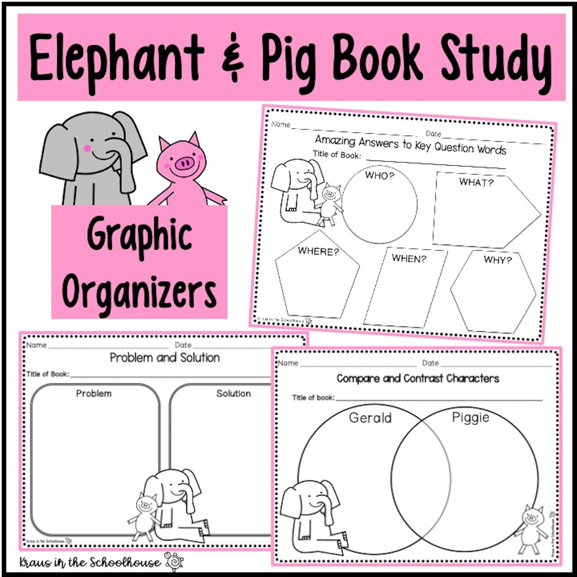 Elephant and Pig Book Study | Mo Willems Author Study | Elephant and ...