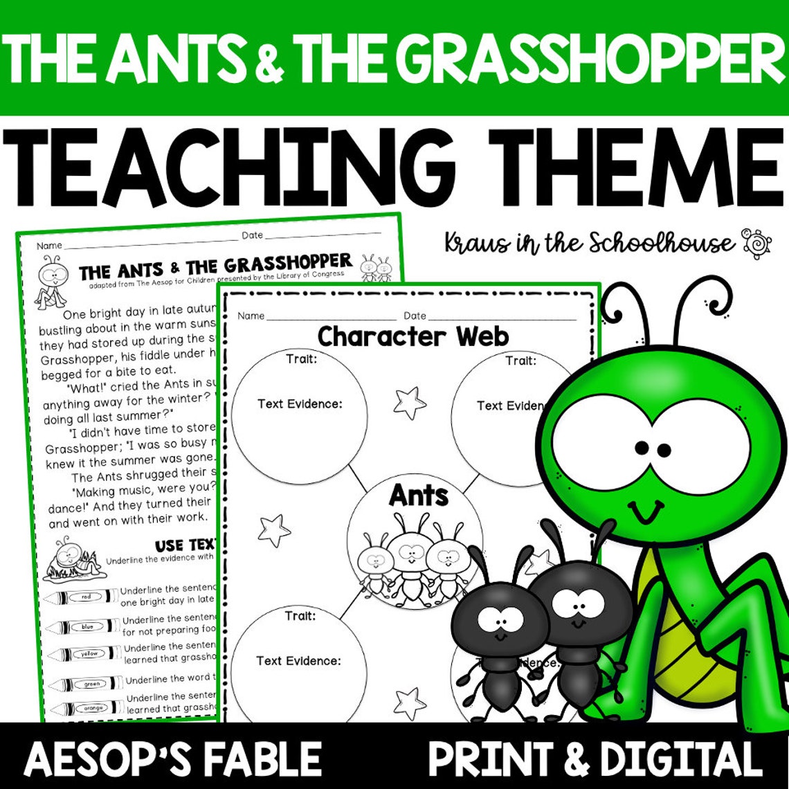 The Ants and the Grasshopper Printables | Aesop's Fables Printables ...