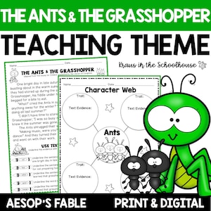 The Ants and the Grasshopper Printables | Aesop's Fables Printables ...