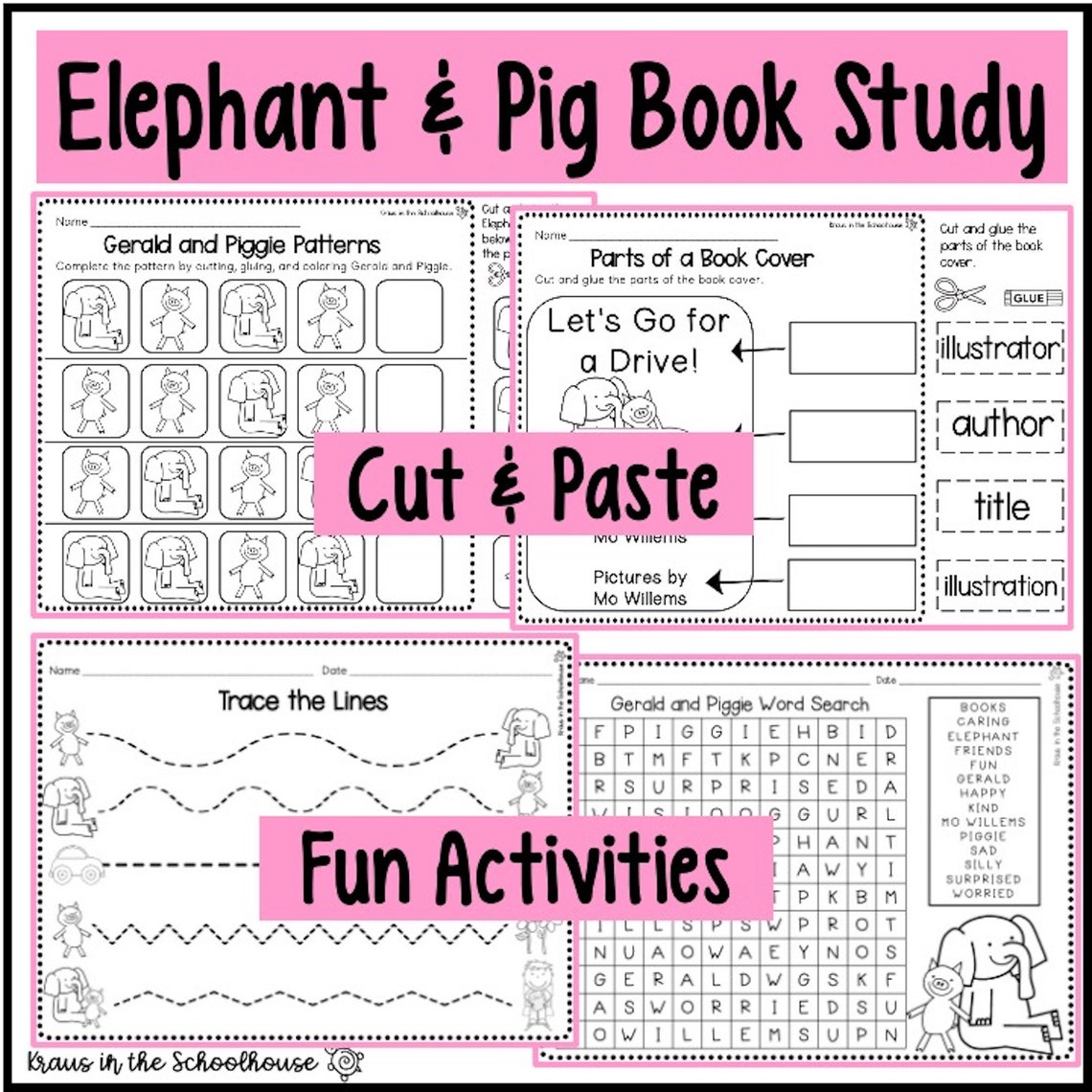 Elephant and Pig Book Study | Mo Willems Author Study | Elephant and ...