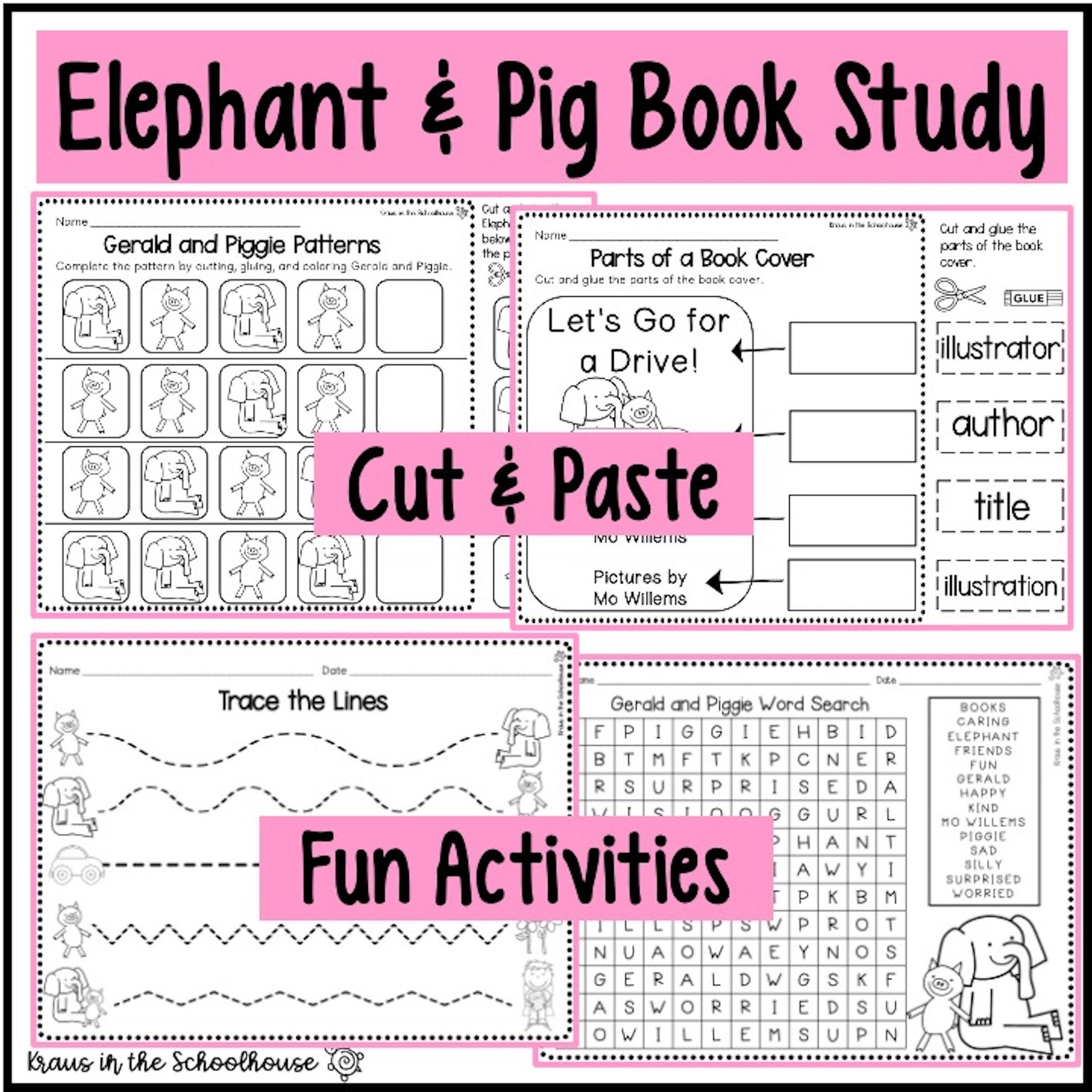 Elephant and Pig Book Study | Mo Willems Author Study | Elephant and ...