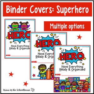 Superhero Theme Binder Covers | Superhero Decor | Classroom Management ...