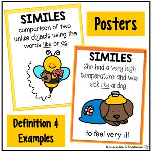 Similes | Figurative Language | Similes Activities | Similes Worksheets ...