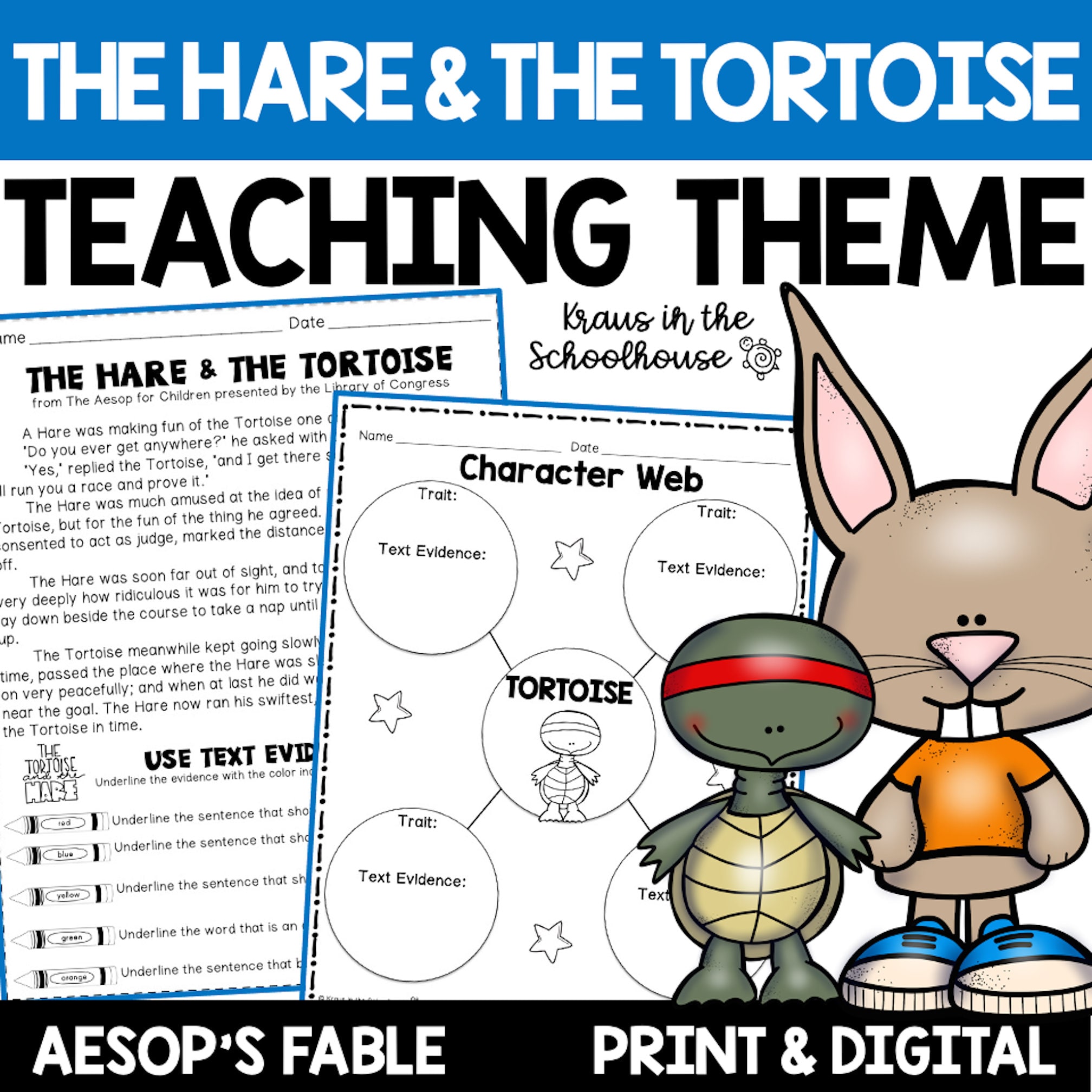 The Hare and the Tortoise Activities | Aesop's Fables Activities ...