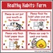 Healthy Habits Posters for Bulletin Boards | Farm Theme Decor ...