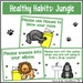 Healthy Habits Posters for Bulletin Boards | Jungle Theme Decor ...