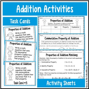 Properties of Addition Worksheets | Properties of Addition Printables ...