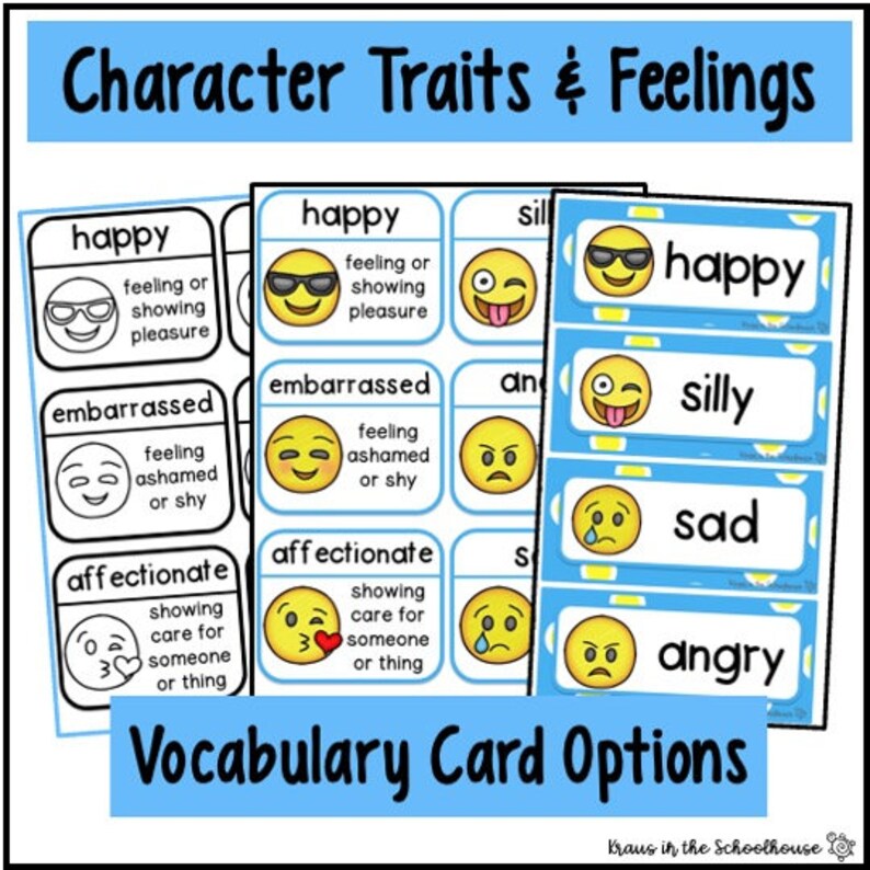 Character Traits Printables | Character Feelings Worksheets | Emoji ...