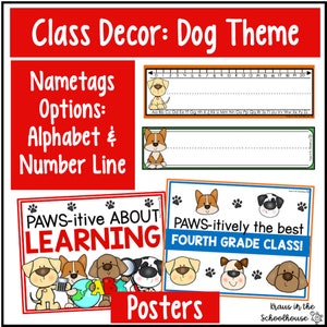 Dog Theme Decor | Classroom Decor | Bulletin Board | Dog Certificates ...