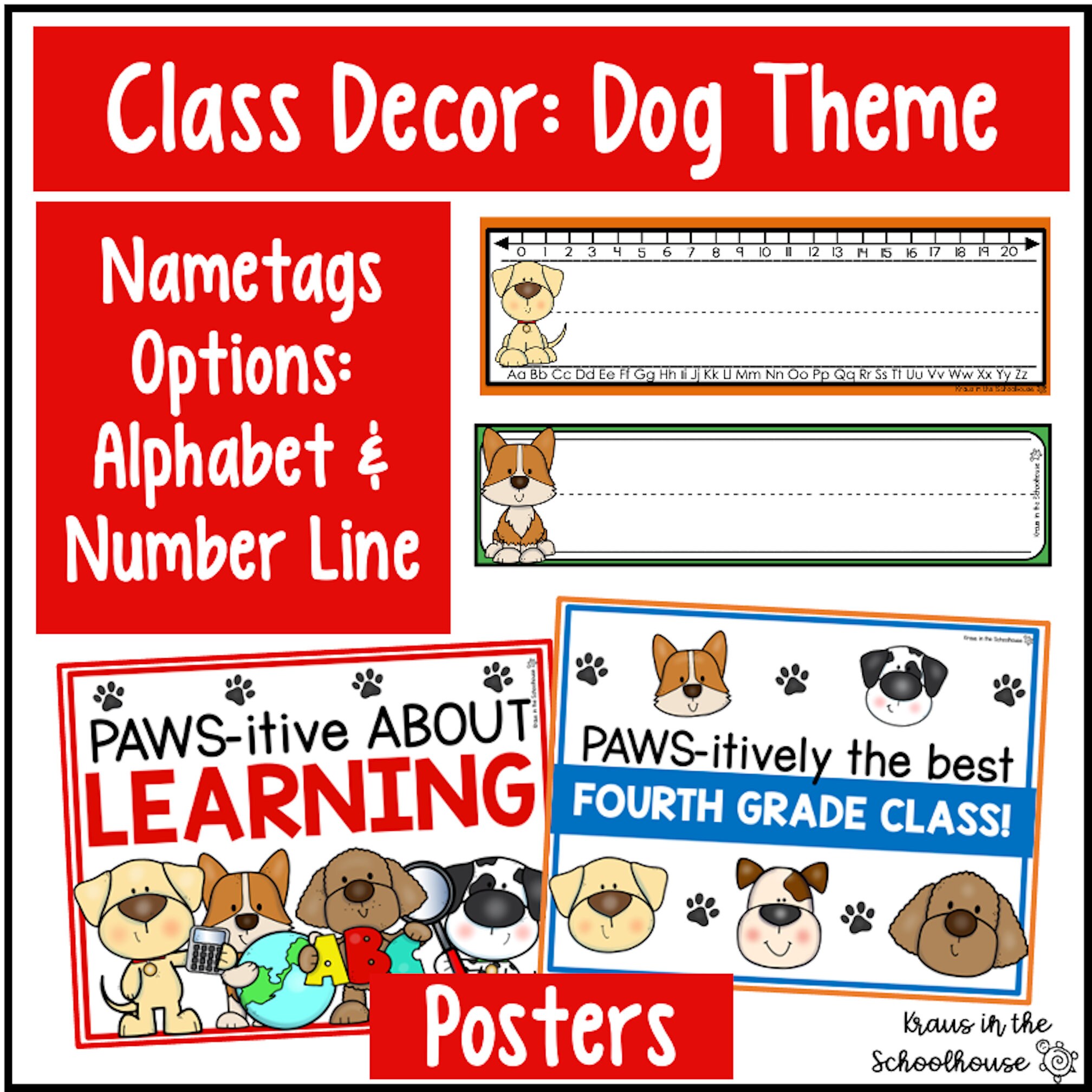 Dog Theme Decor | Classroom Decor | Bulletin Board | Dog Certificates ...
