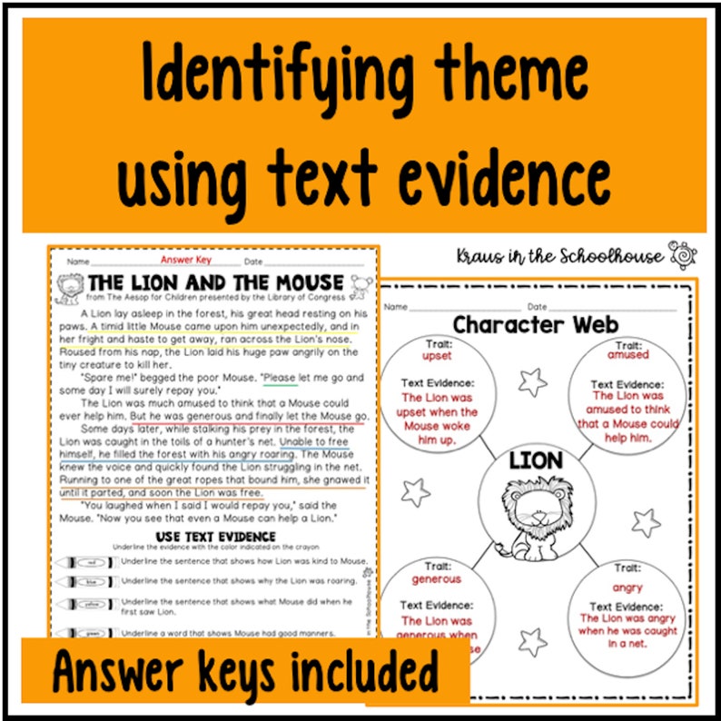 Lion and the Mouse Activities | Aesop's Fables Activities | Theme ...