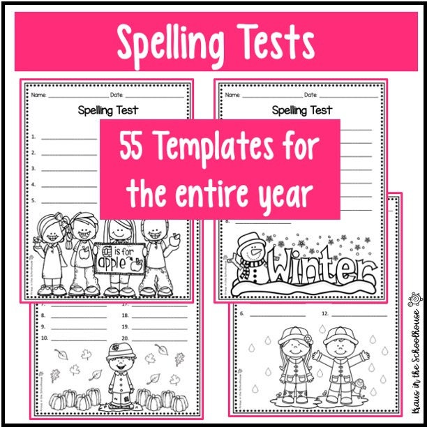 Spelling Tests | Spelling Test Templates | Spelling Tests for 10, 12 ...
